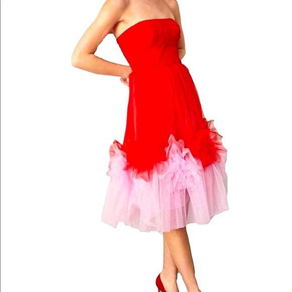 BCBGMaxAzria | Dresses | Pink Strapless Dress | Poshmark
